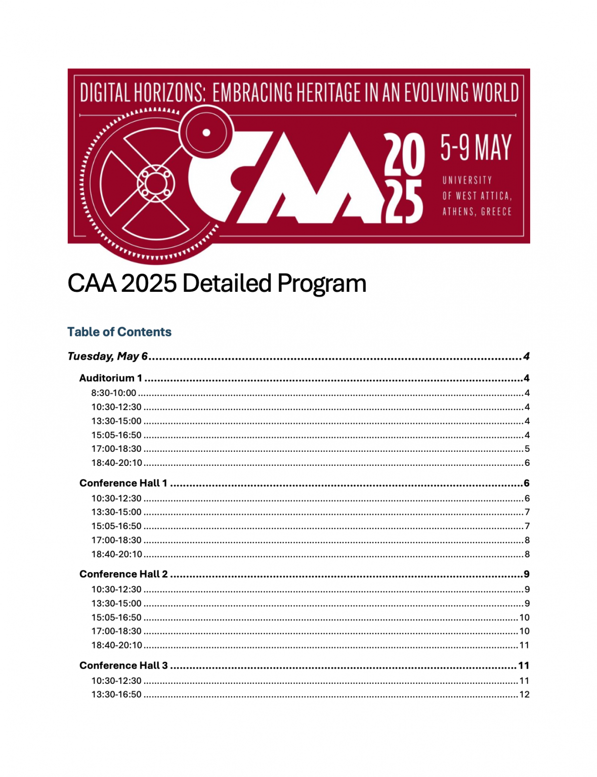 Program – CAA 2025